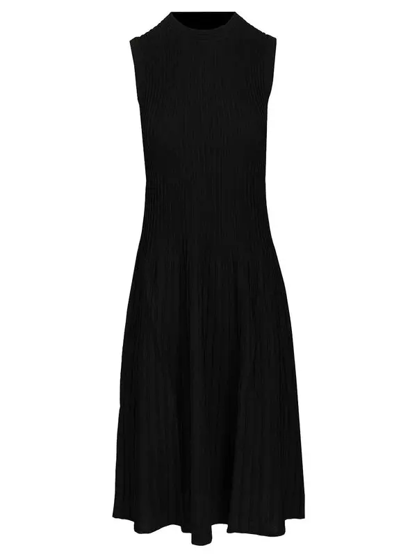 Max Mara Viscose Crêpe Yarn Dress - Black