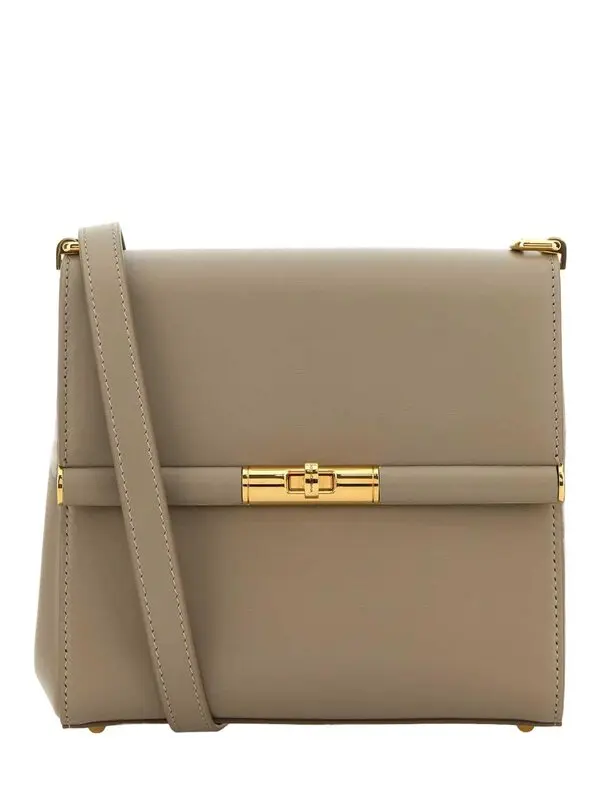 Dolce & Gabbana Dove Grey Leather Marlene Crossbody Bag - Gray