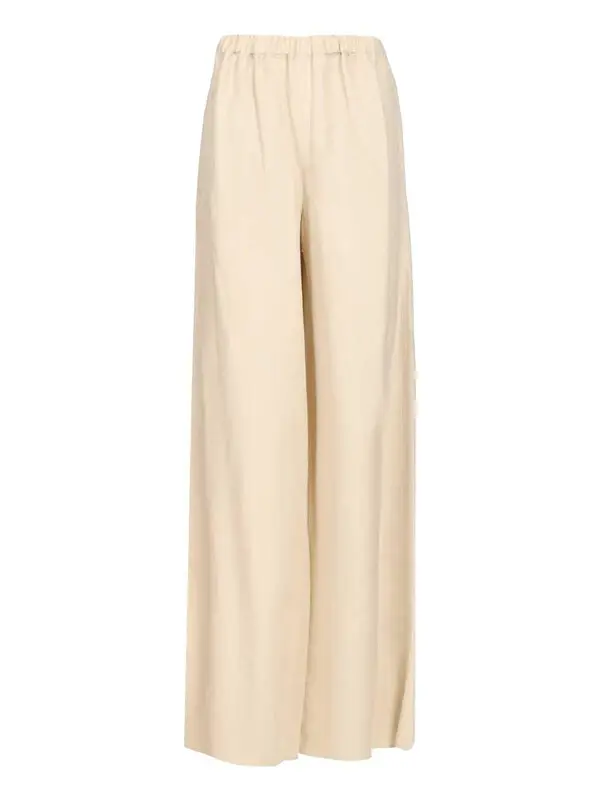 Max Mara Linen And Silk Trousers - Cream