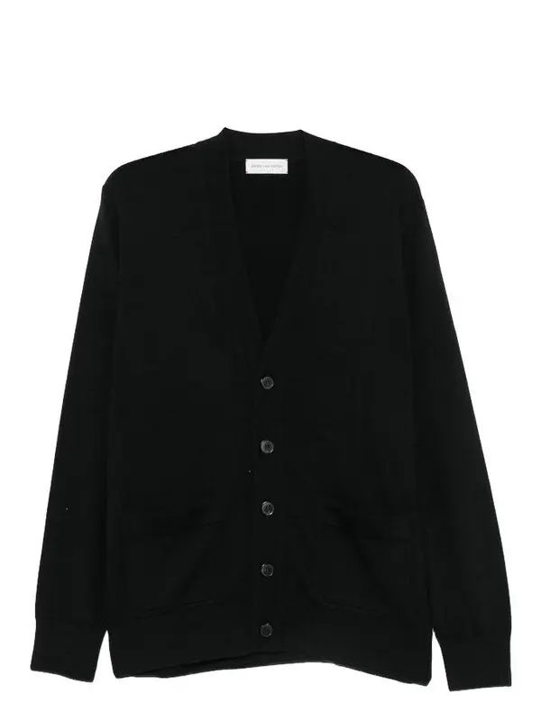 Dries Van Noten Merino Wool Knit Cardigan - Black