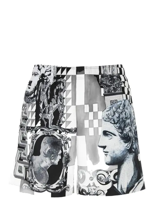 Versace Printed Polyester Swimming Shorts - Multicolor