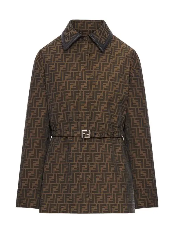 Fendi Ff Canvas Jacket - Brown