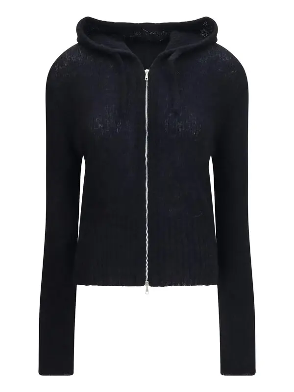 Our Legacy Alpaca-blend Zip-up Hoodie - Black