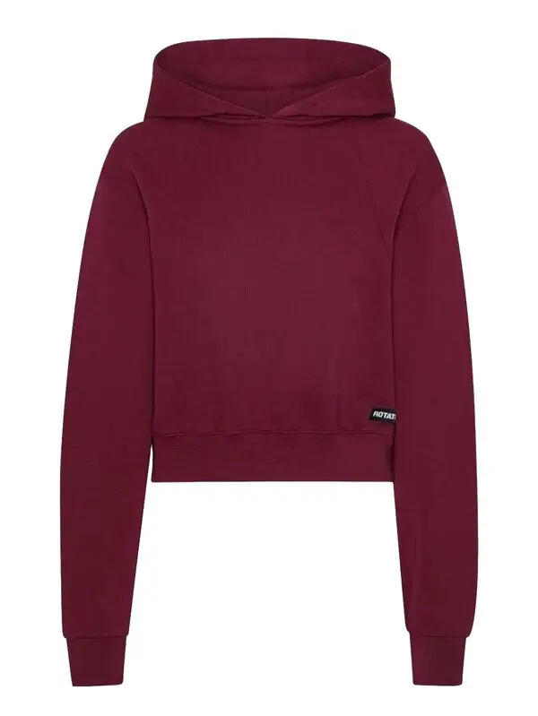 ROTATE BY BIRGER CHRISTENSEN Terry Back Cropped Hoodie - Multicolor