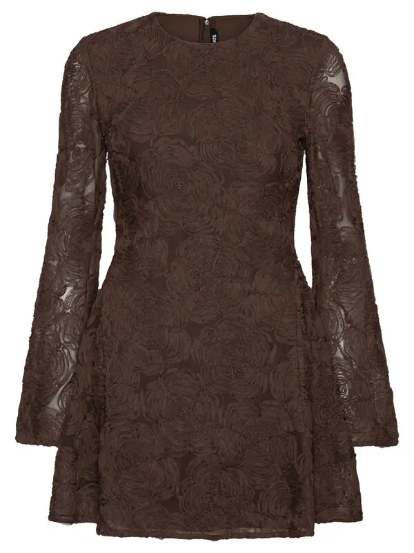 ROTATE BY BIRGER CHRISTENSEN Flower Mesh Mini Dress - Multicolor