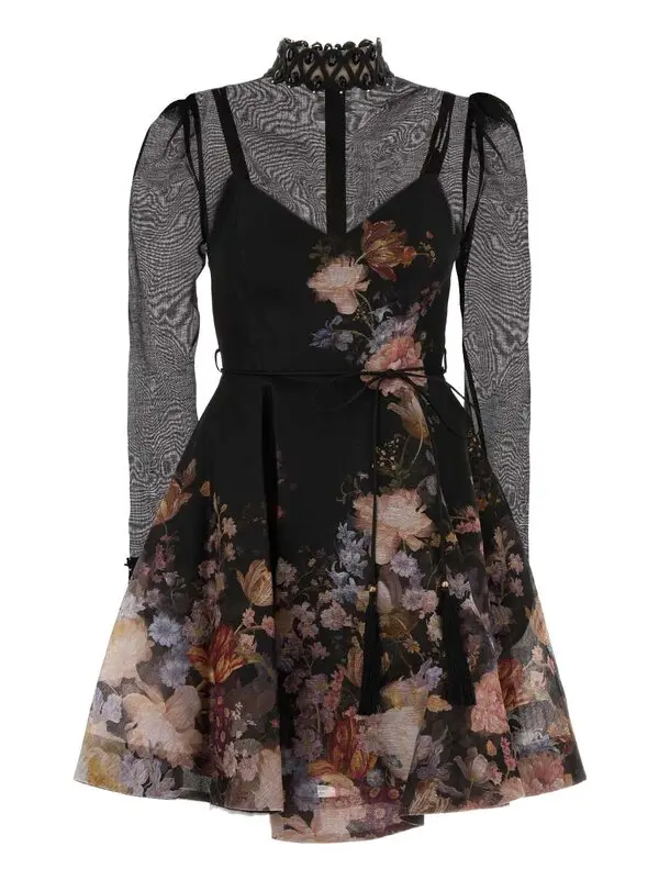 Zimmermann Printed Organdy Valiant Mini Dress - Multicolor