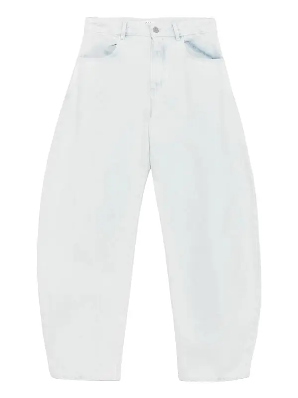 Alaïa Low Round Denim Jeans - Blue