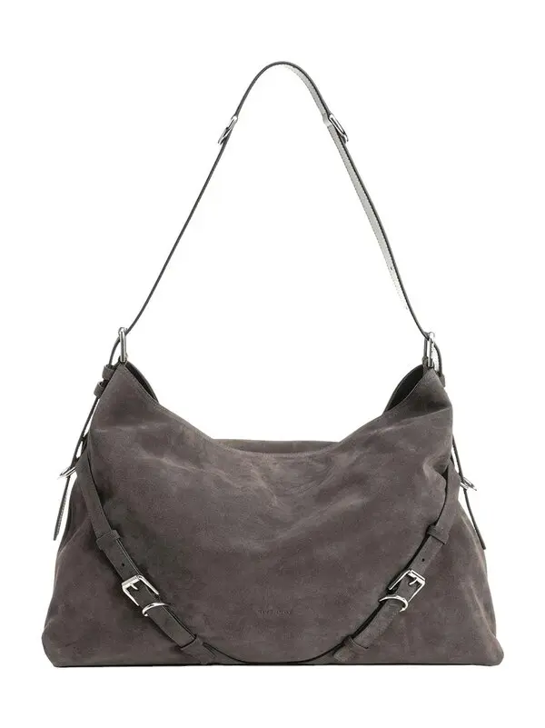 Givenchy Voyou Suede Shoulder Bag - Gray