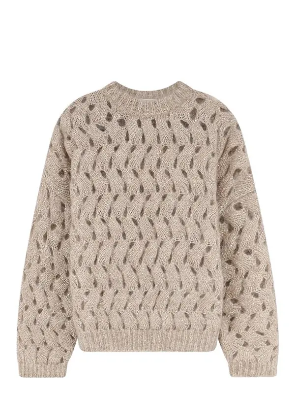 Brunello Cucinelli Perforated Micro Sequin Sweater - Multicolor