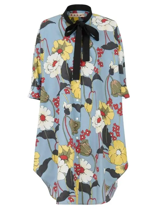 Marni Floral Dress - Blue