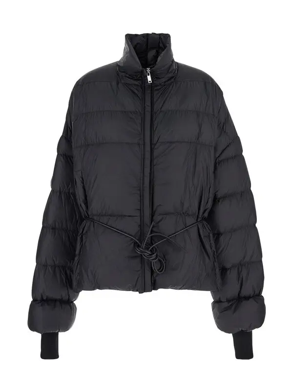 Rick Owens Down Jacket With Drawstring Waist - Multicolor