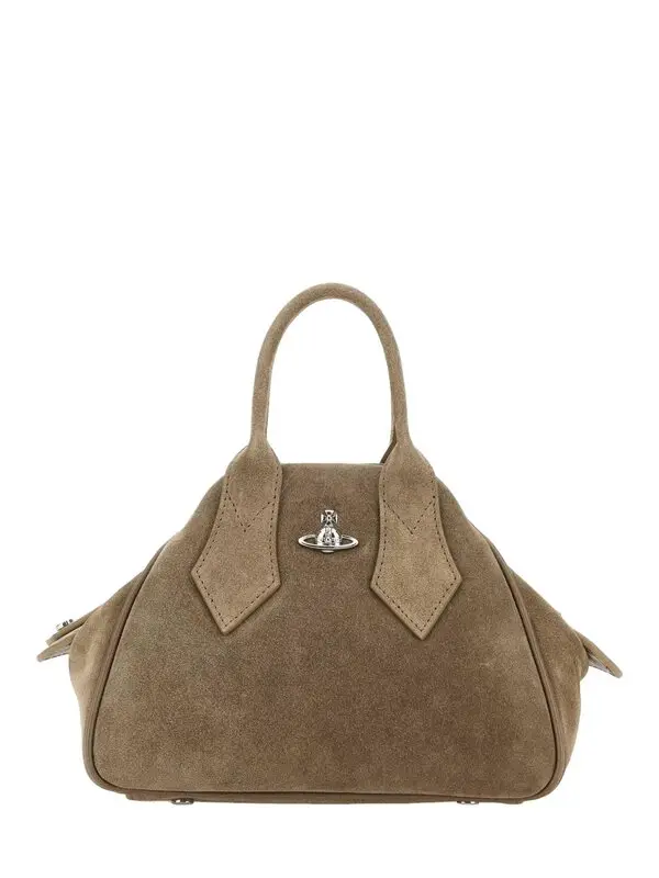 VIVIENNE WESTWOOD Suede Small Yasmine Handbag - Gray