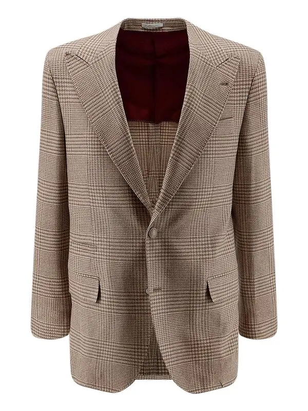 Brunello Cucinelli Single-breasted Wool And Cashmere Blazer - Brown