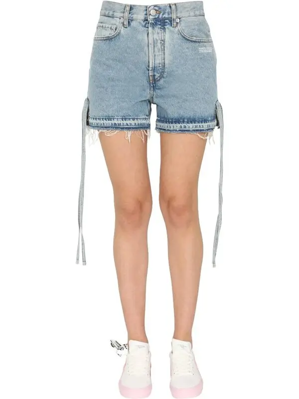 Off-White Denim Shorts - Blue