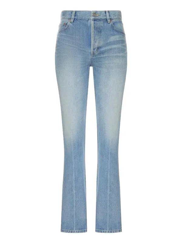 Saint Laurent Straight Denim Jeans - Blue