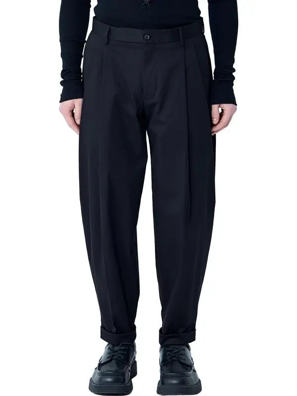 Dolce & Gabbana Cotton Gabardine Pants - Black