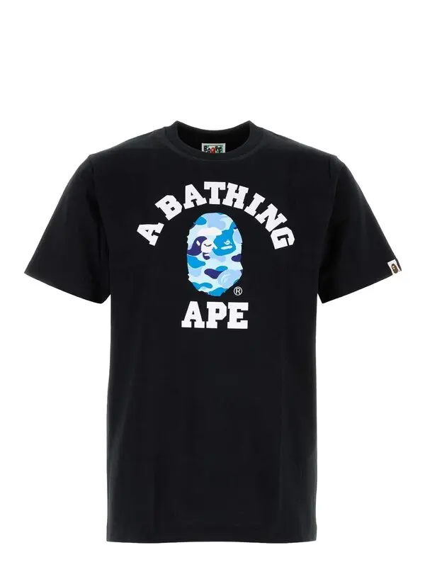 A BATHING APE Slate Cotton Abc Camo Collage T-shirt - Black