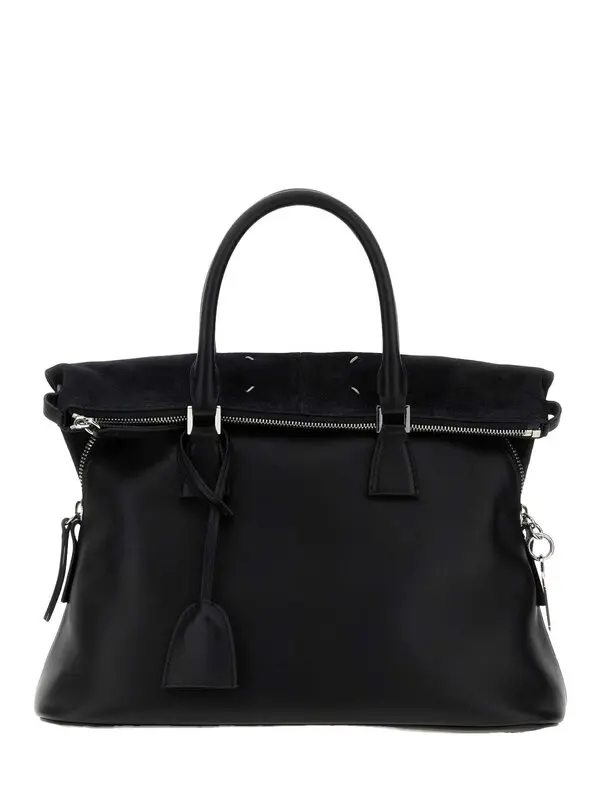 MAISON MARGIELA Leather Medium 5ac Soft Handbag - Black