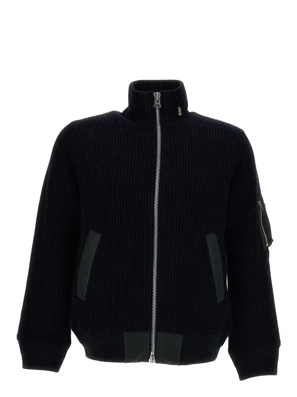 Sacai Wool Knit Fisherman Cardigan - Multicolor