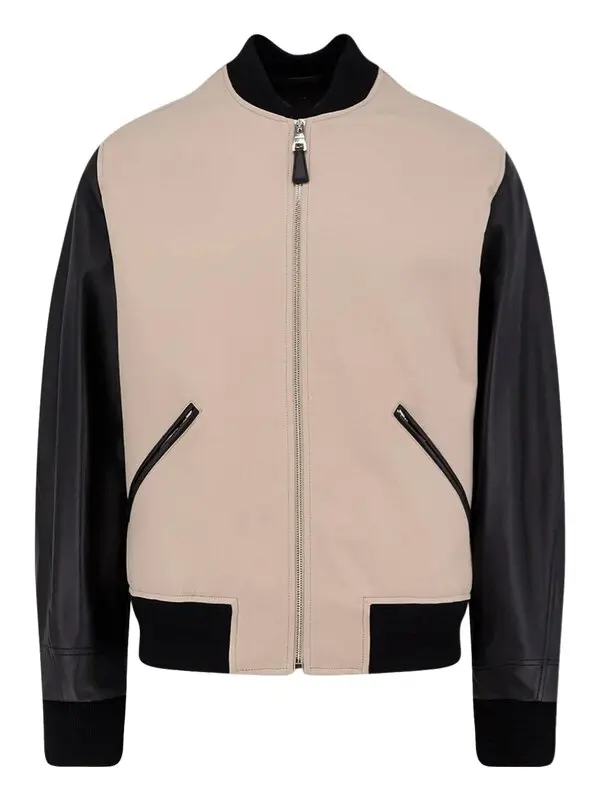 Givenchy Cotton And Leather Varsity Jacket - Multicolor