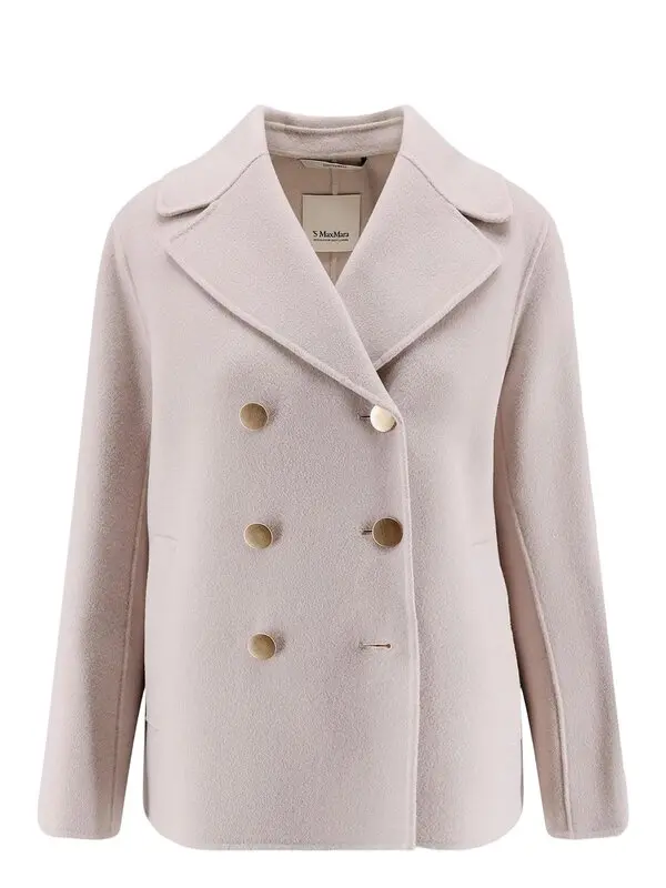 Max Mara Smmmargot Pure Virgin Wool Peacoat - Multicolor