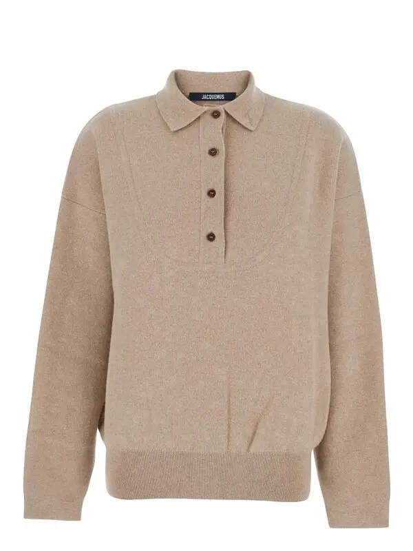Jacquemus La Maille Vareuse Pallone Cashmere And Wool Sweater - Multicolor