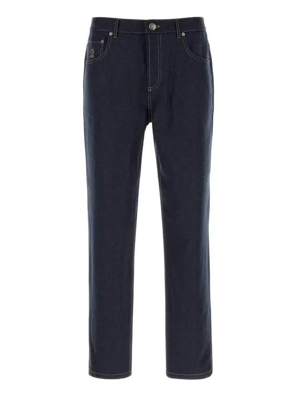 Brunello Cucinelli Dark Felt Pant - Blue