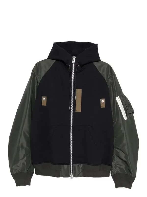 Sacai Paneled Bomber Jacket - Green