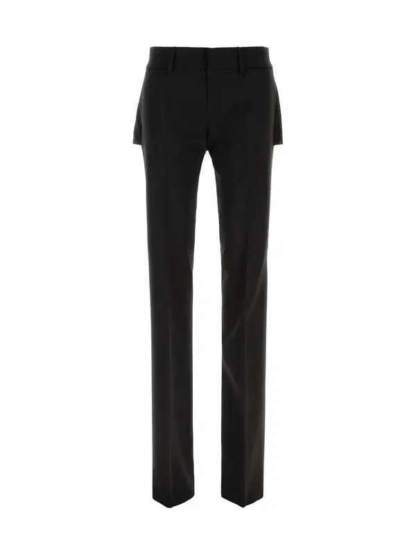 Dsquared2 Stretch Wool Peek-a-boo Blend Pant - Black