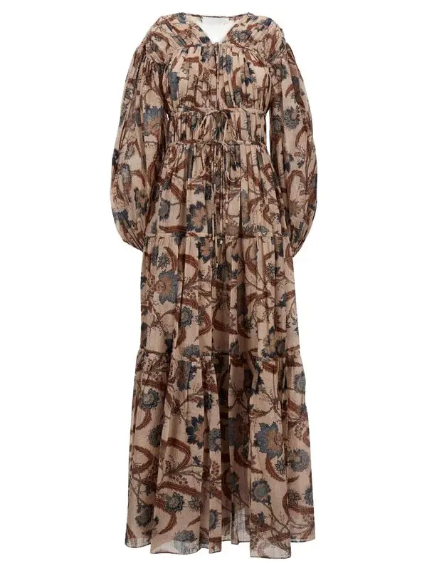 Zimmermann Floral Print Long Dress - Multicolor