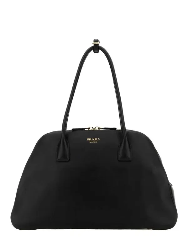 Prada Leather Medium Shopping Bag - Black