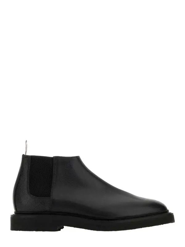 Thom Browne Leather Ankle Boots - Black
