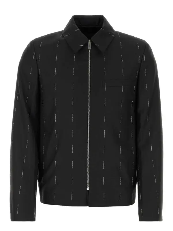 Givenchy Wool Zip Up Jacket - Multicolor
