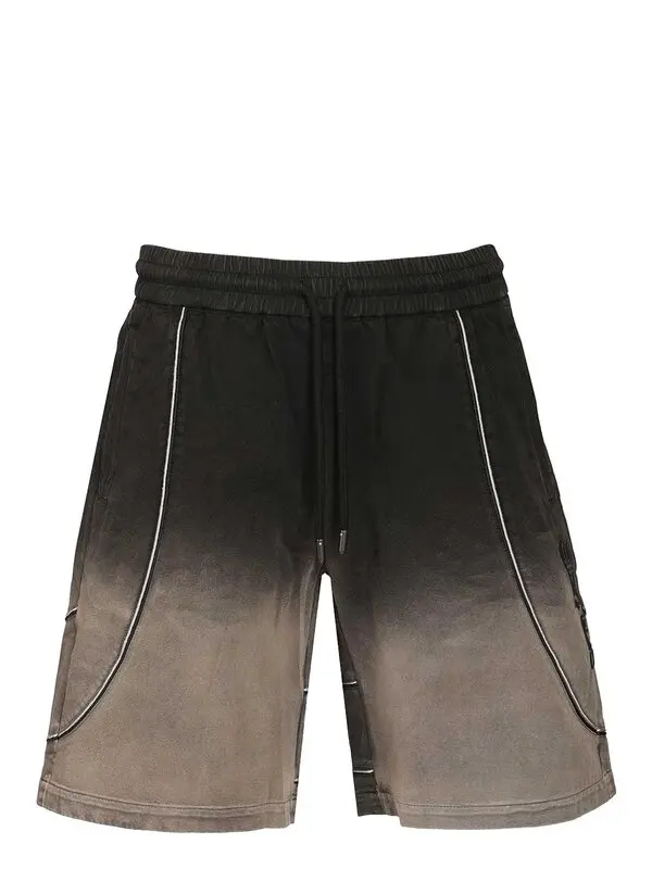 Off-White Cotton Shorts - Black