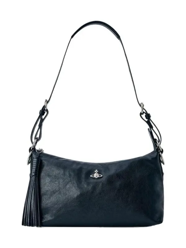 VIVIENNE WESTWOOD Leather Tote Bag - Black