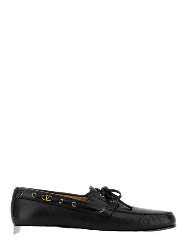 Valentino Garavani Leather Loafers - Black