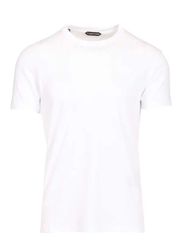 TOM FORD Perforated Ribbed T-shirt - White