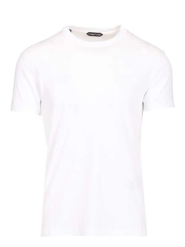 TOM FORD Perforated Ribbed T-shirt - White