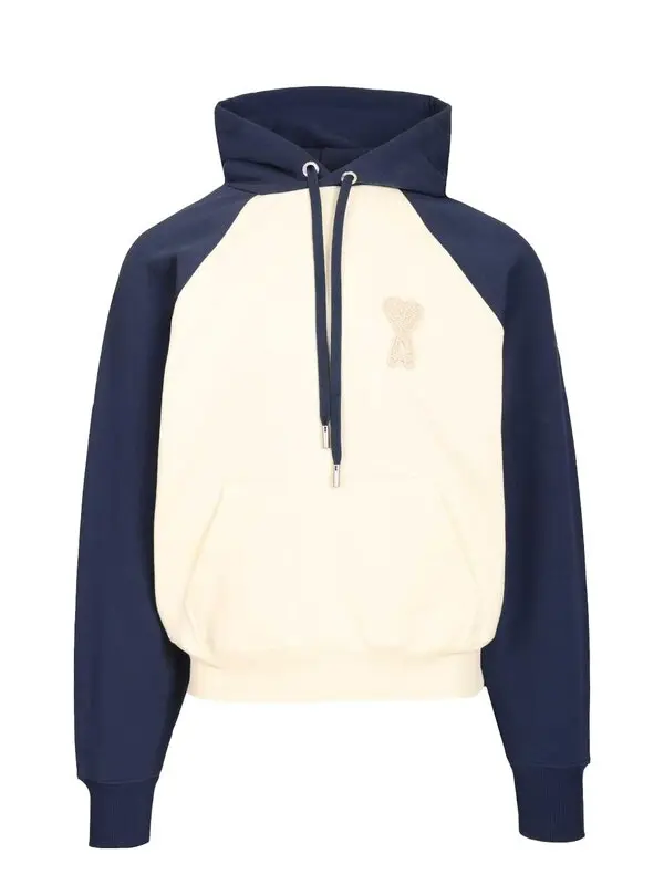 AMI Paris De Coeur Hoodie - White