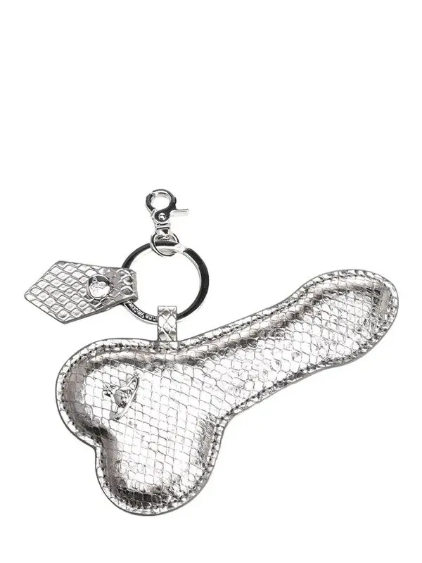 VIVIENNE WESTWOOD Flat Penis Keyring - Gray