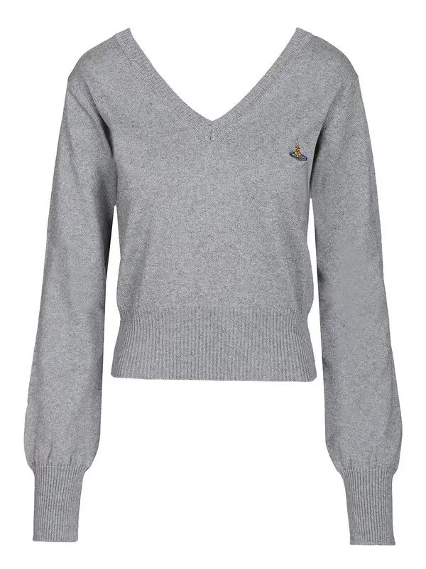 VIVIENNE WESTWOOD Beatrice Cotton And Cashmere Sweater - Gray