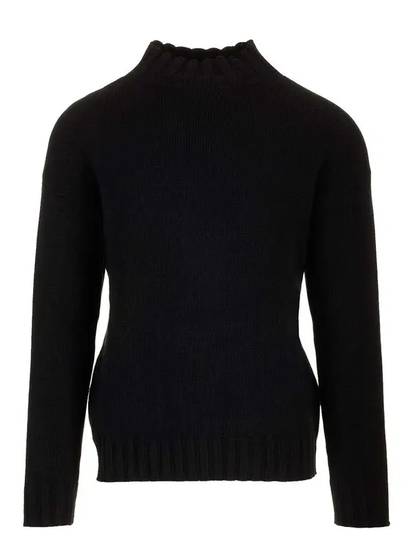 Tagliatore Bicolor Sweater - Black