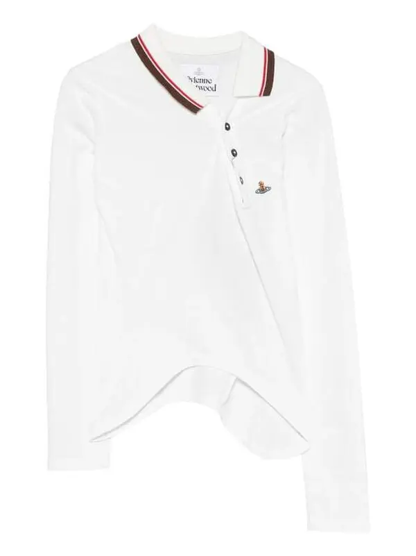 VIVIENNE WESTWOOD Long Sleeve Polo Top - White