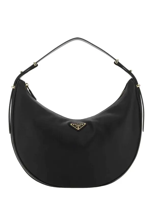 Prada Leather Big Arquã¨ Handbag - Black