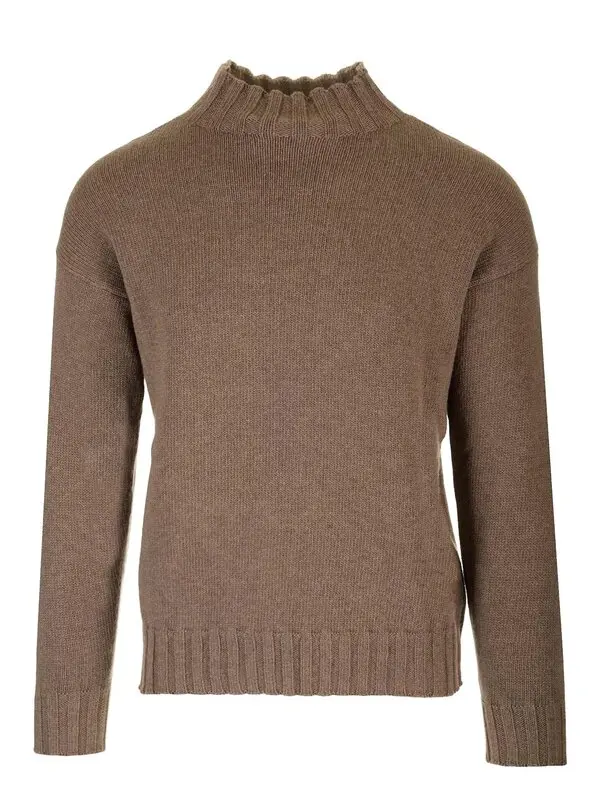 Tagliatore Bicolor Sweater - Brown