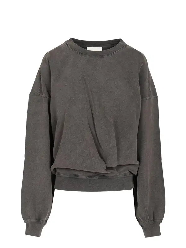 Isabel Marant Étoile Draped Cotton Sweatshirt - Black