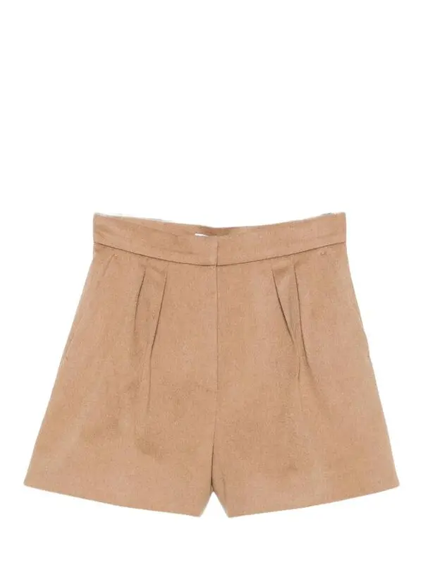 Max Mara Brown Shorts Tailored Shorts - Cream
