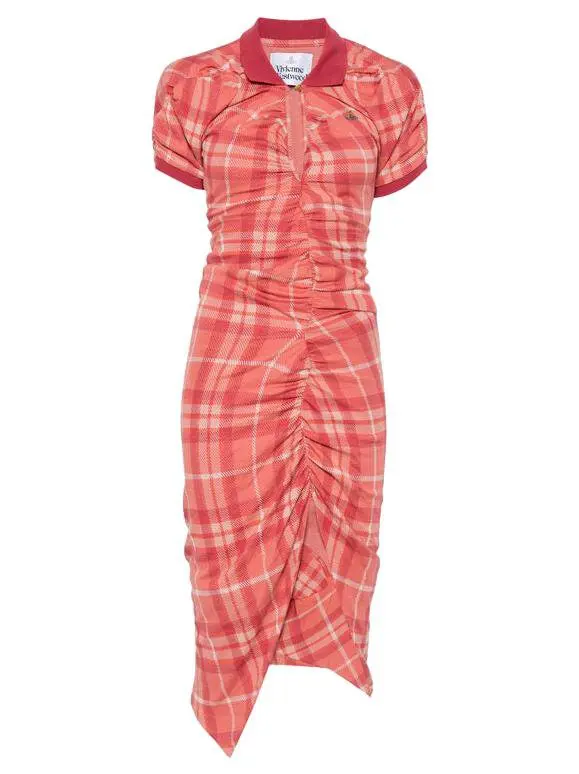 VIVIENNE WESTWOOD Tartan Pattern Polo Top - Red