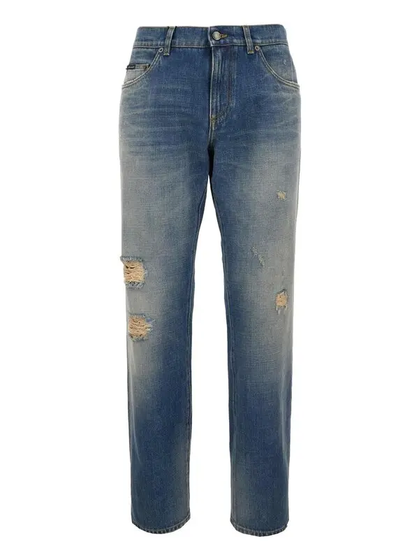 Dolce & Gabbana Distressed Denim Jeans - Multicolor