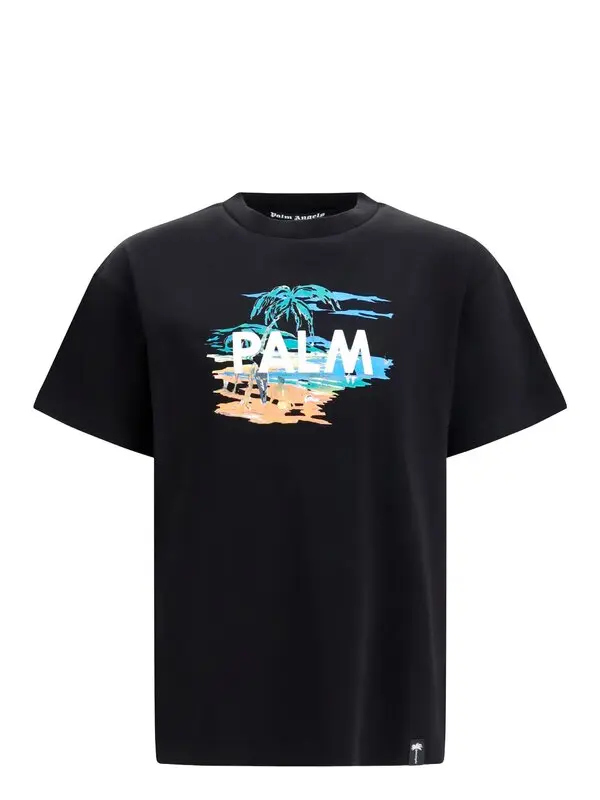 Palm Angels Palm Island T-shirt - Black